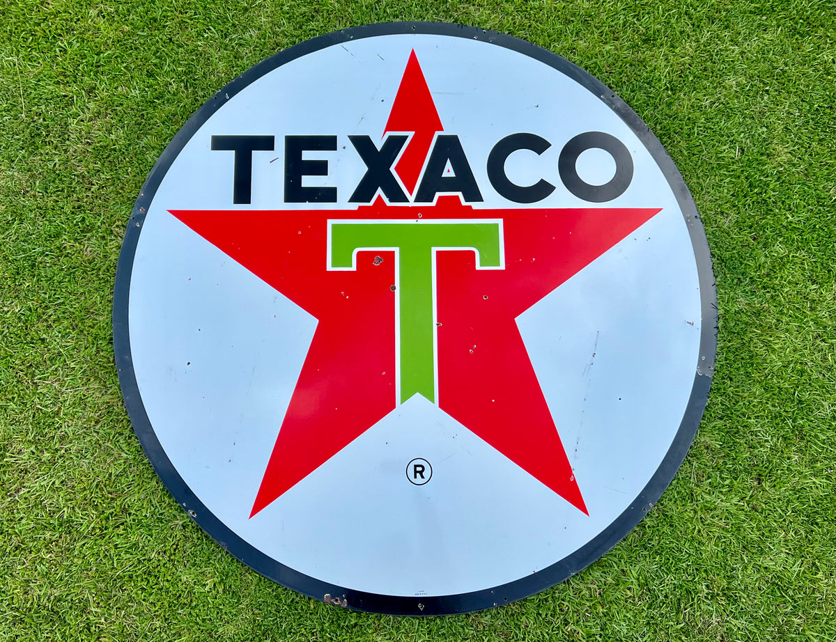 Original 6ft Porcelain Texaco Station Sign – dirtybarnVintage