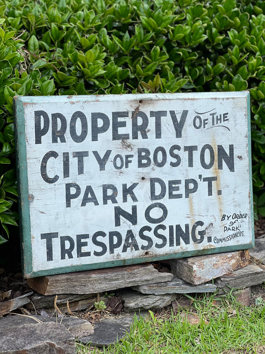 Original Boston Park Department Wood Sign – dirtybarnVintage