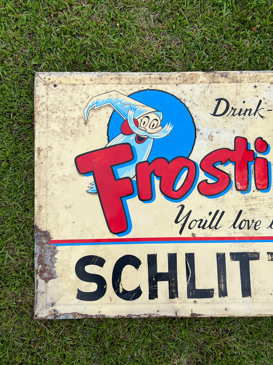 Original Frostie Rootbeer Sign with Schlitz Marquee – dirtybarnVintage