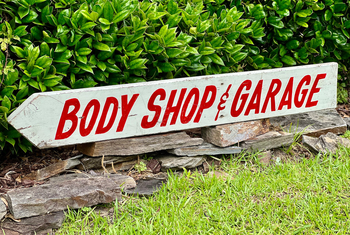 Original Body Shop & Garage Sign – dirtybarnVintage