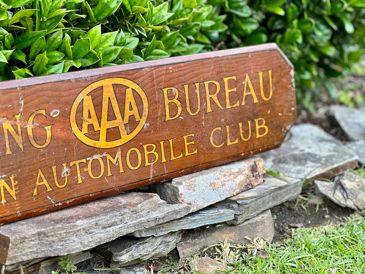 Original AAA Kenton Automobile Club Wood Sign – dirtybarnVintage